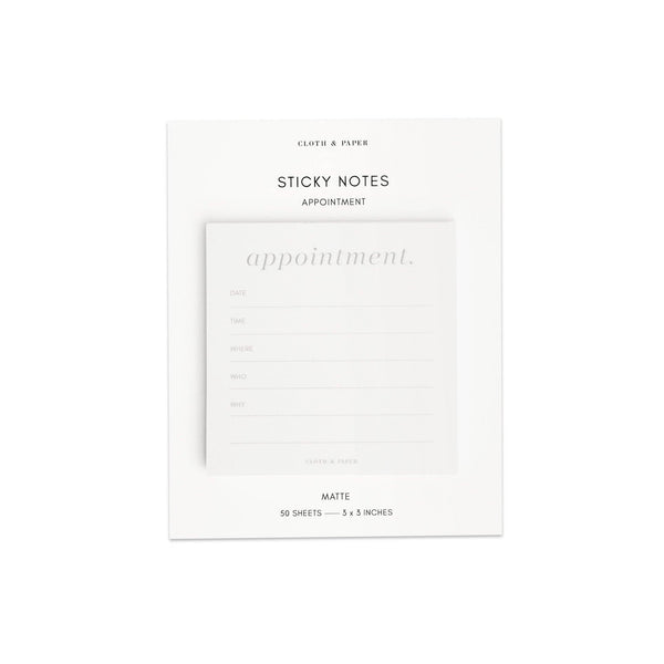 Appointment Sticky Notes: Appointment Sticky Notes - The Willows Box & Co.