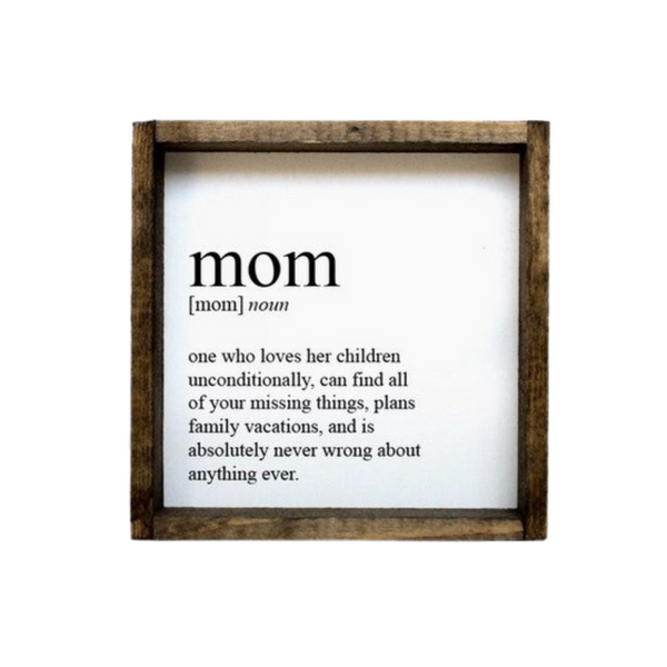 Mom Definition Wood Sign🍁 - The Willows Box & Co.